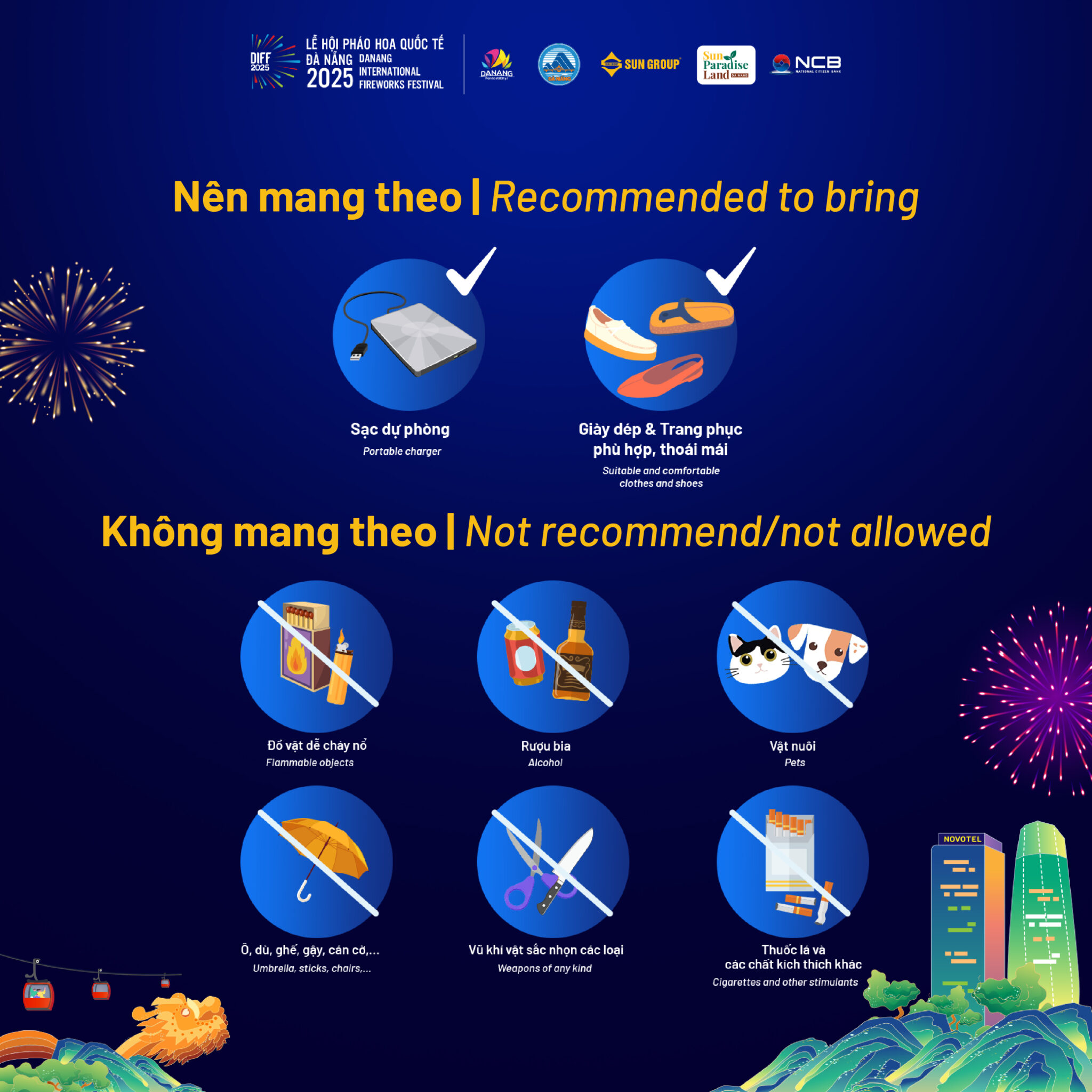 Những lưu ý khi tham dự Lễ hội pháo hoa quốc tế Đà Nẵng DIFF 2025 ...